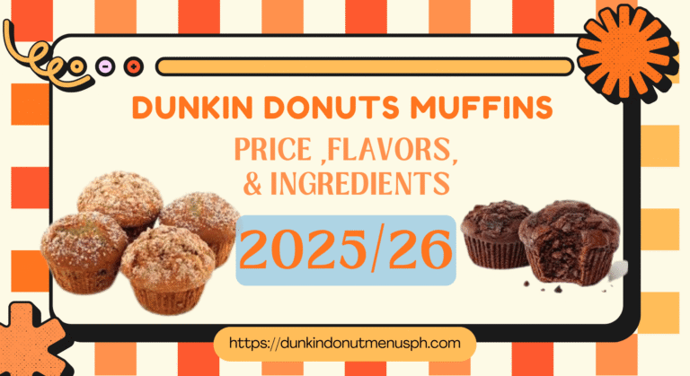 Dunkin Donuts Donuts Menu 2025